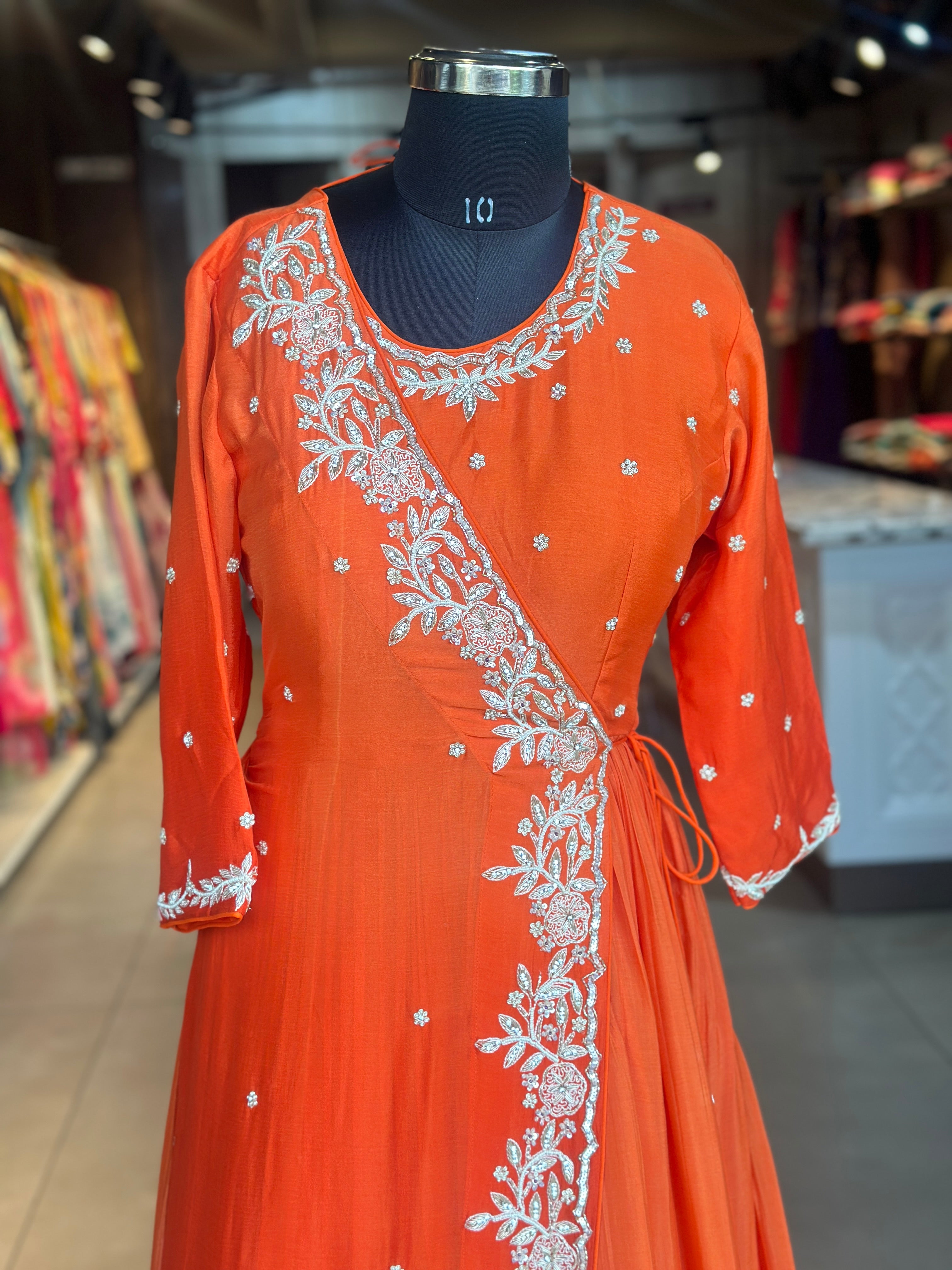 TRADITIONAL LONG JACKET INDO-FUSION GOWN – SEEMA & SUMAN