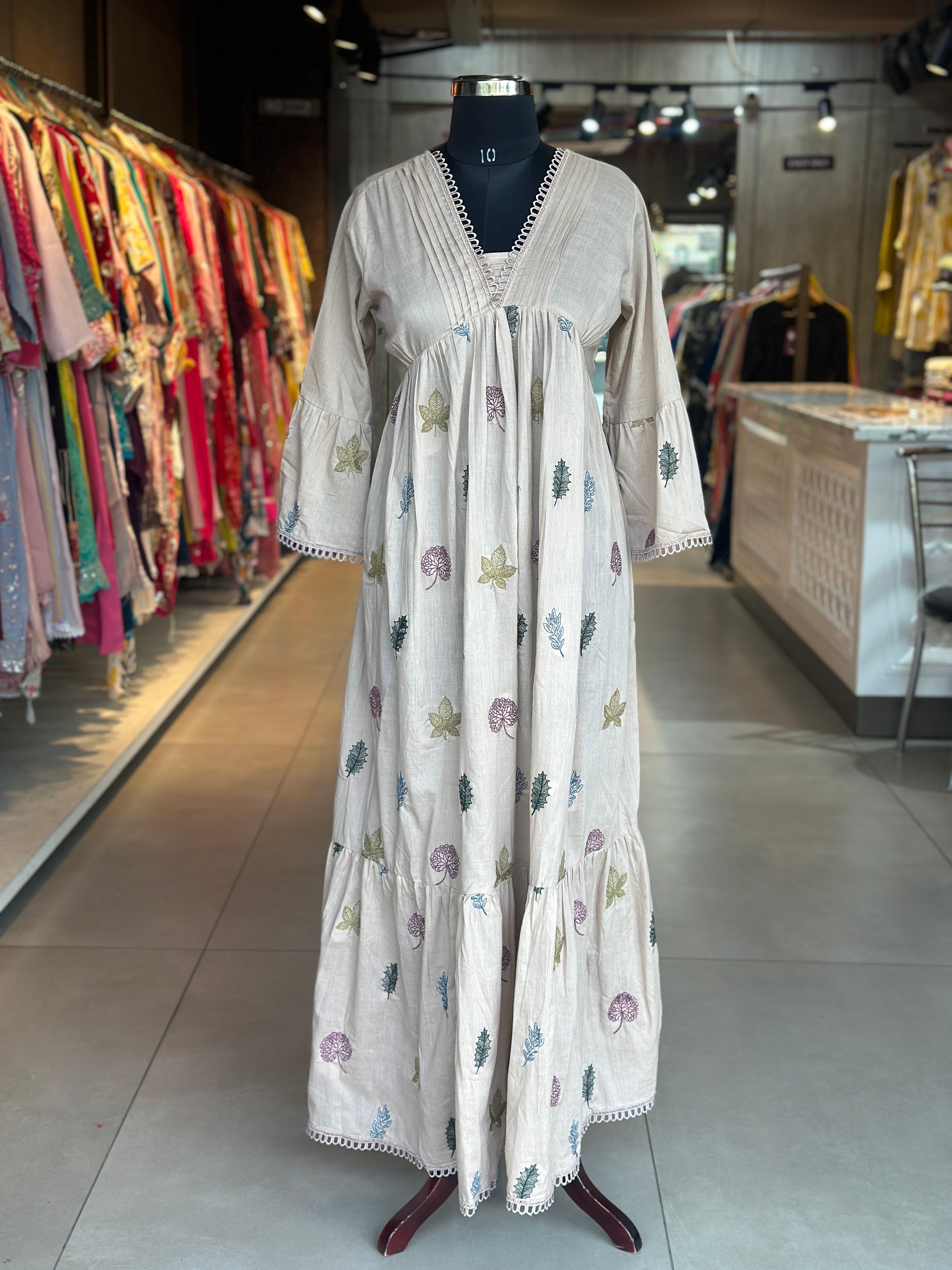ONE PIECE EMBROIDERED GOWN – SEEMA & SUMAN