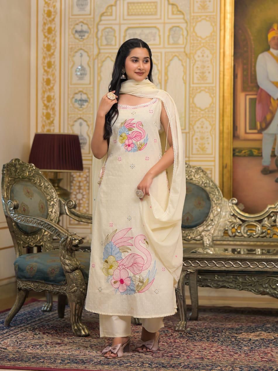 BEAUTIFUL EMBROIDERED TRENDY SUIT SET – SEEMA & SUMAN
